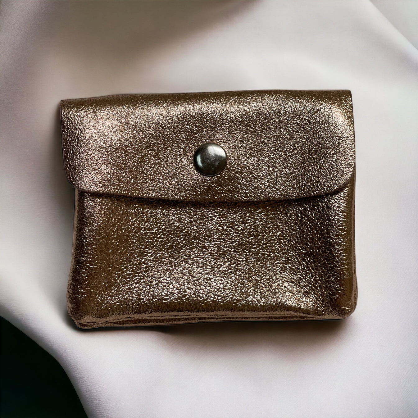 Mini Coin Wallet - Metalic Leather - Antique Gold – Tourance