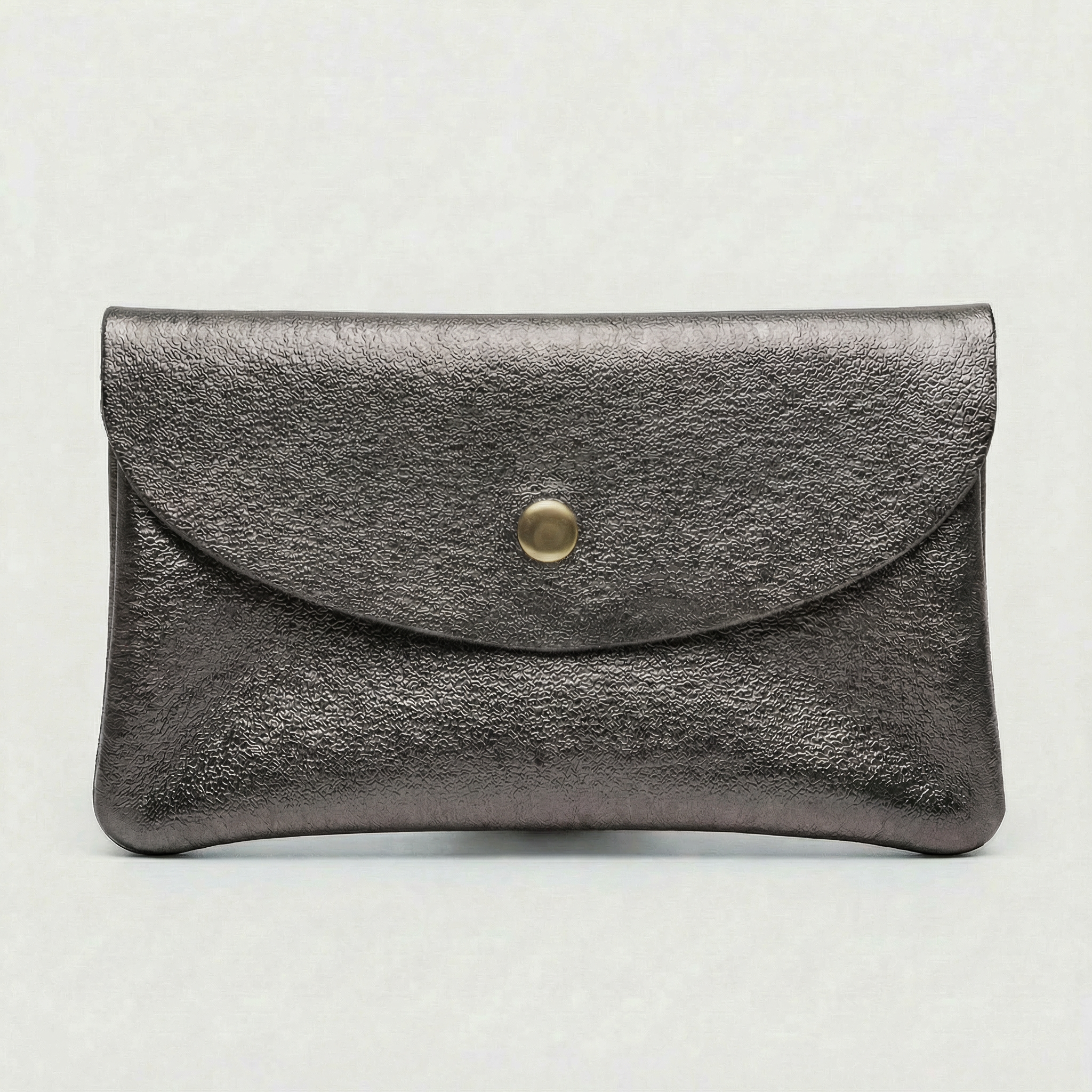 Coin Wallet - Metallic Leather - Pewter – Tourance