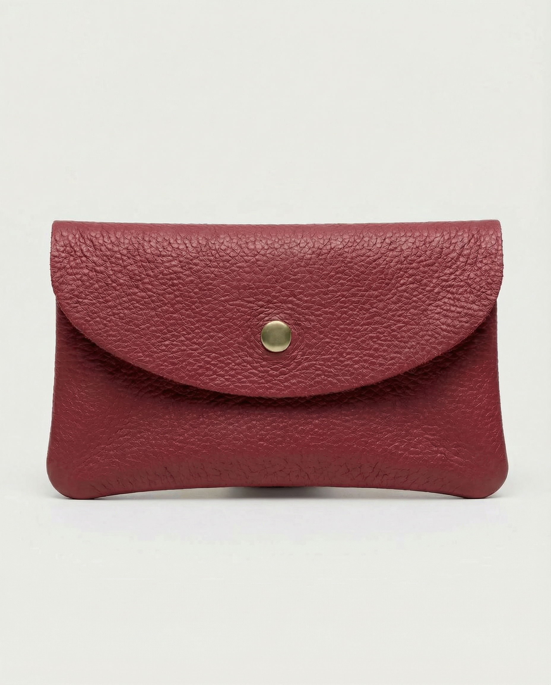 Mini Coin Wallet - Pebble Leather - Cranberry – Tourance